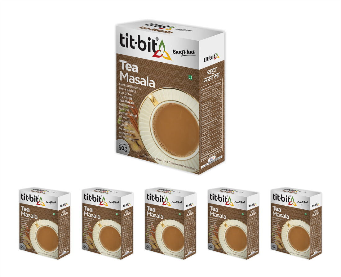 Tit-Bit Tea Masala Pack of 5-[50 gms Each-Total 250 gms] – Kaafi hai