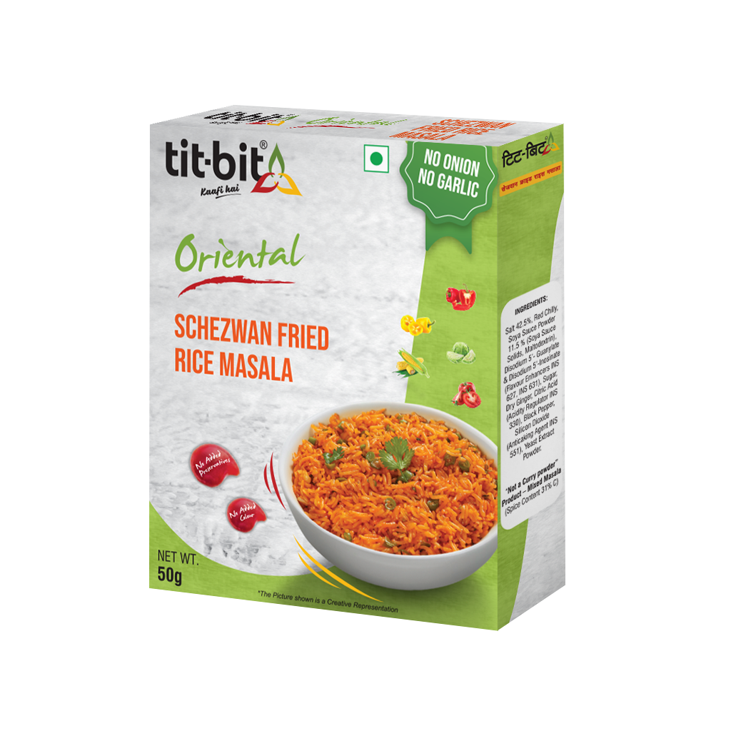Tit-Bit ORIENTAL-[No Onion No Garlic] Schezwan Fried Rice Masala-50 gm ...